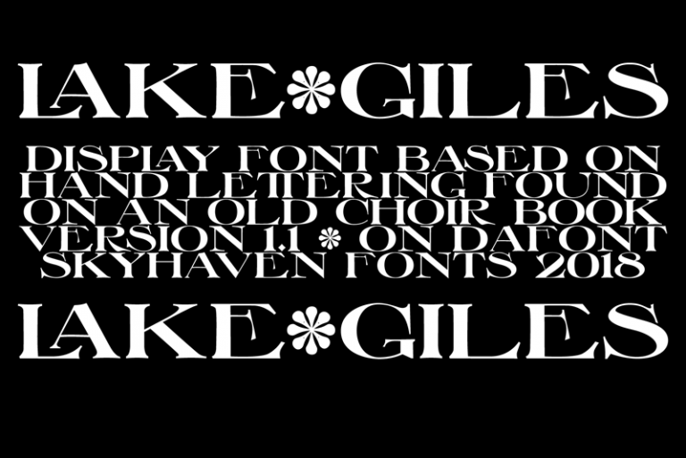 Lake Giles Font - Download fonts