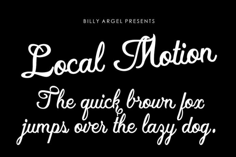 Local Motion Script Font - Download fonts