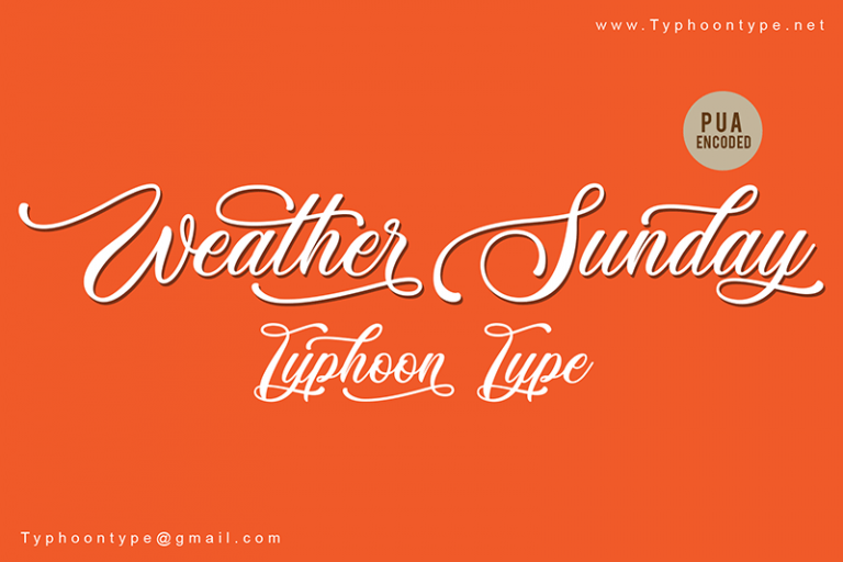 Weather Sunday Calligraphy Font - Download fonts