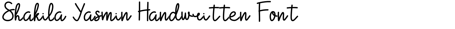 Shakila Yasmin Handwritten Font - Download fonts