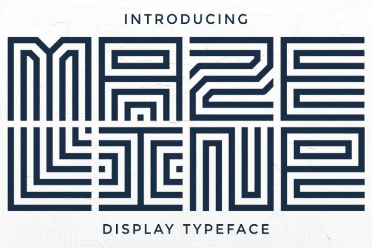 Maze Line Font - Download fonts