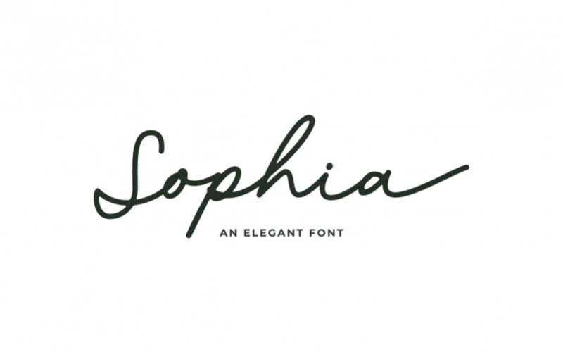 Sophia Script Font Fontlot Sophia Script Font Fontlot
