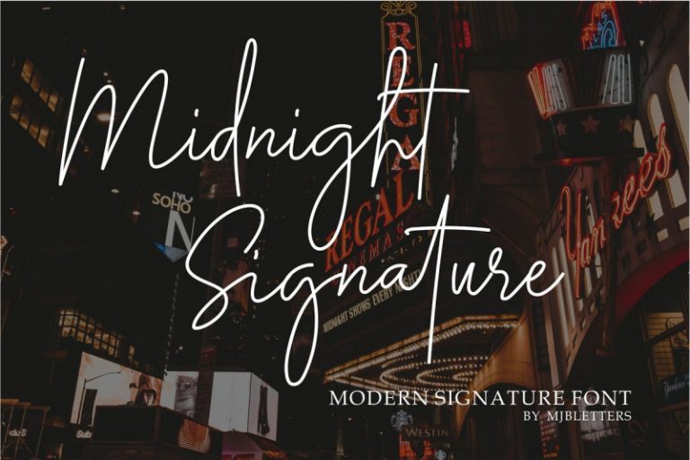 Midnight Signature Font - Download fonts
