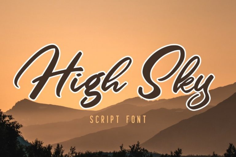 High Sky Brush Font - Download fonts