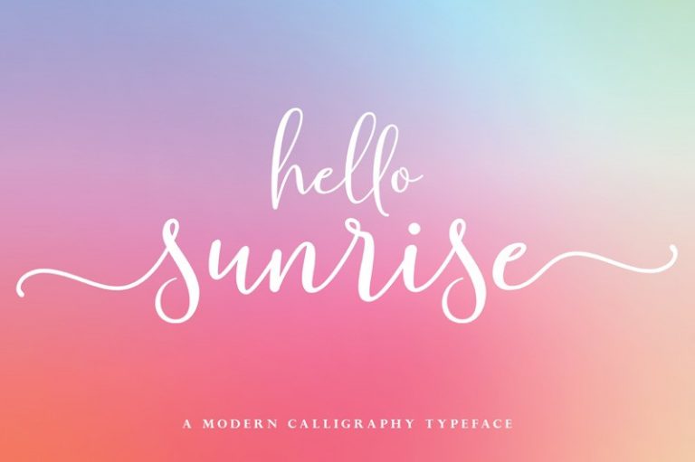 Hello Sunrise Calligraphy Font - Download fonts