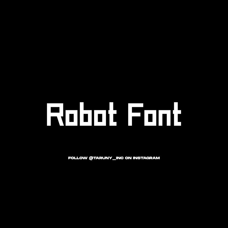 Robot Display Font - Download fonts