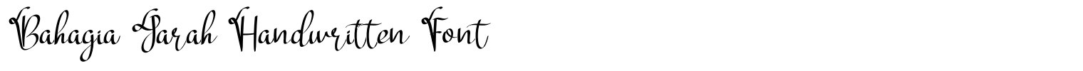 Bahagia Jarah Handwritten Font - Download fonts