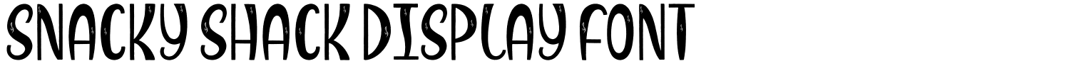 Snacky Shack Display Font - Download fonts