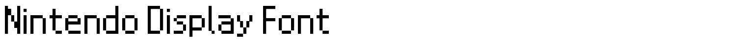 Nintendo Display Font - Download fonts
