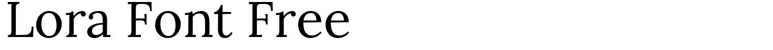 Lora Font Free - Download fonts