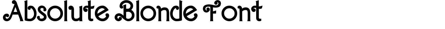 Absolute Blonde Font Download Fonts