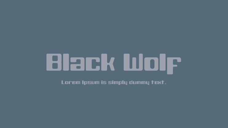 Black Wolf Font - Download fonts