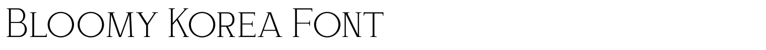 Bloomy Korea Font - Download fonts