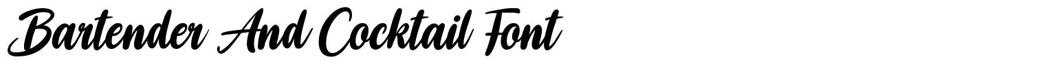 Bartender And Cocktail Font - Download fonts