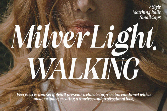 Milver Light Walking Font - Download fonts